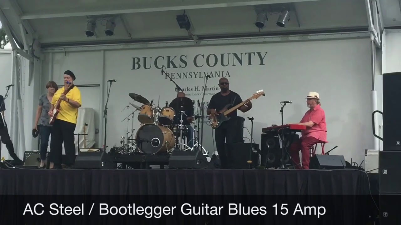 Bootlegger Guitar - AC Steel on his Blues 15 Amp Live - YouTube
