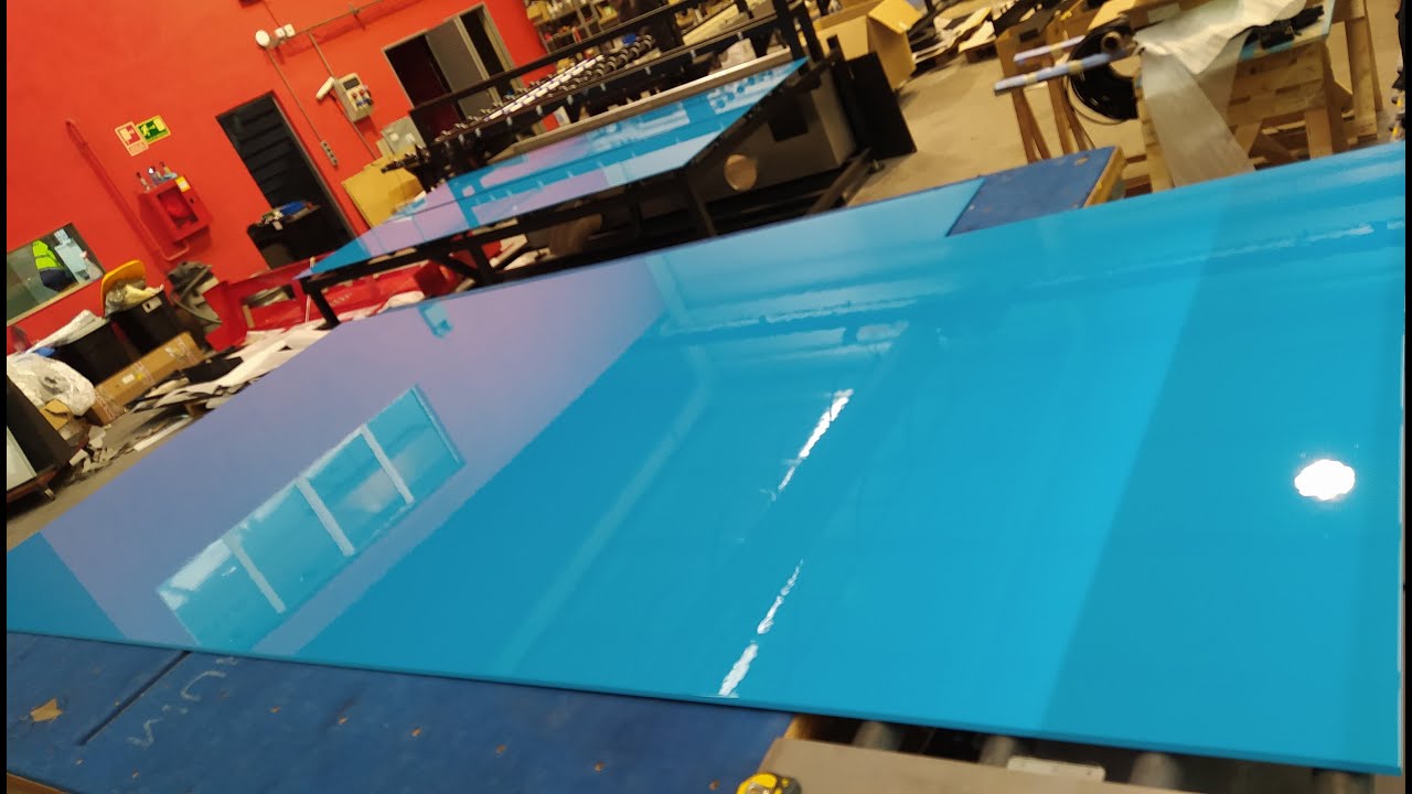 Frida machine painting big glass Primark blue colour - YouTube