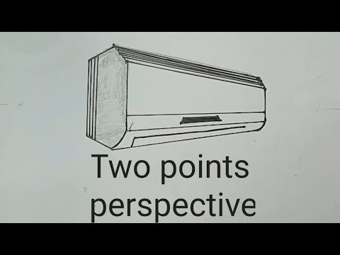 How to draw an AC by using two points perspective. - YouTube