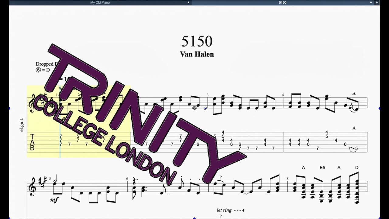 5150 (2012 Syllabus) Trinity Grade 8 Guitar - YouTube