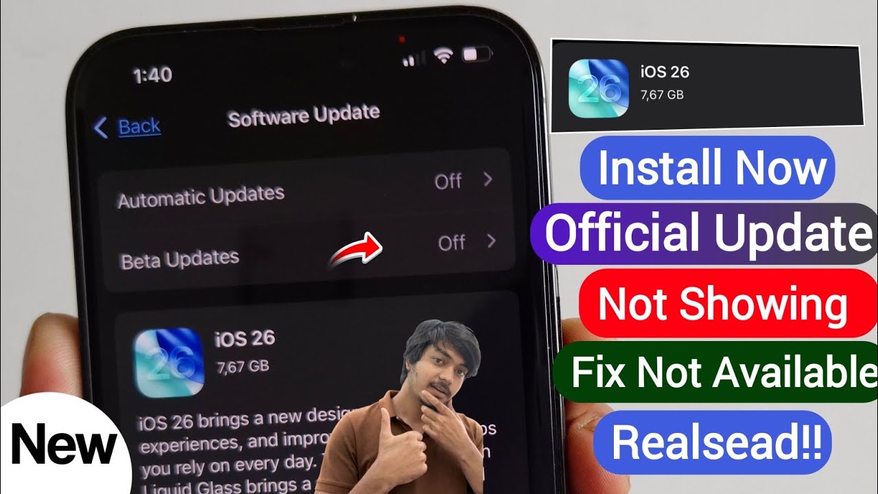 iOS 26 Update Not Showing | iOS 26 Update Time And Date | How To ...