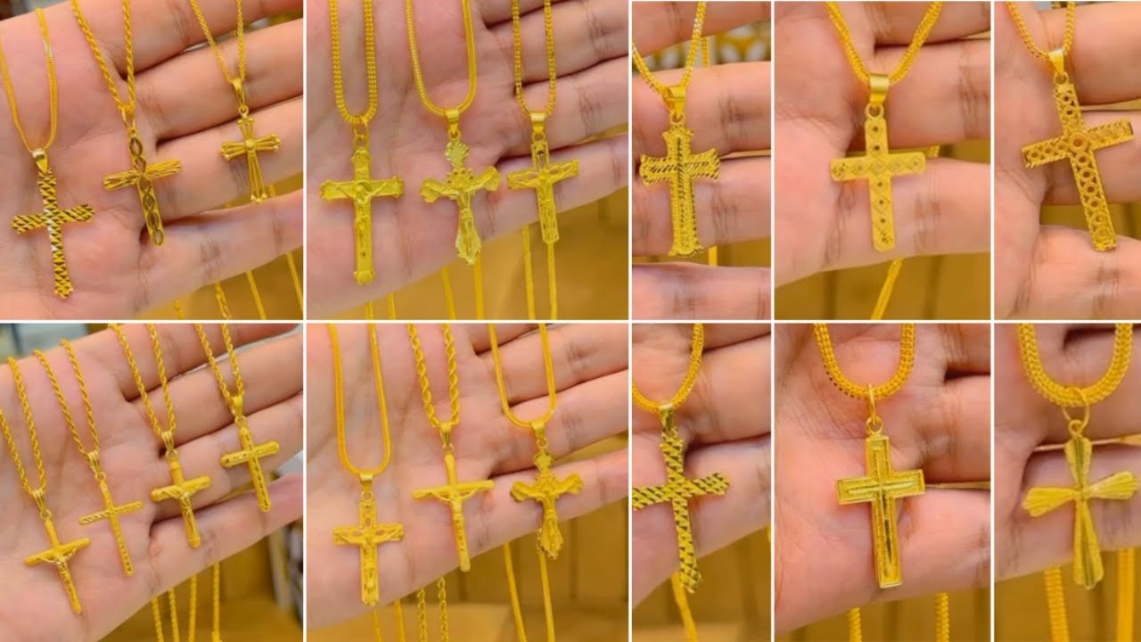 Top 20 Cross Pendant Designs in gold with price | Gold Cross Locket ...