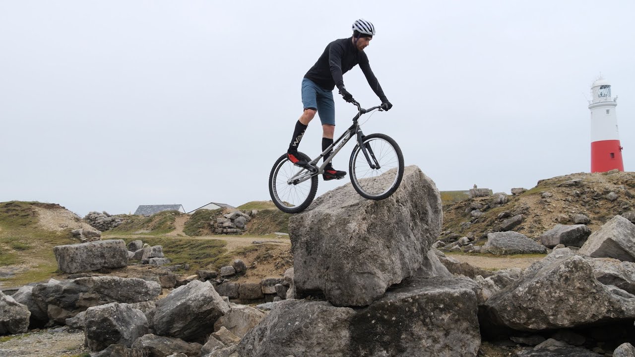 Bike Trials - Jack Carthy (World Champion) at Portland Bill - YouTube