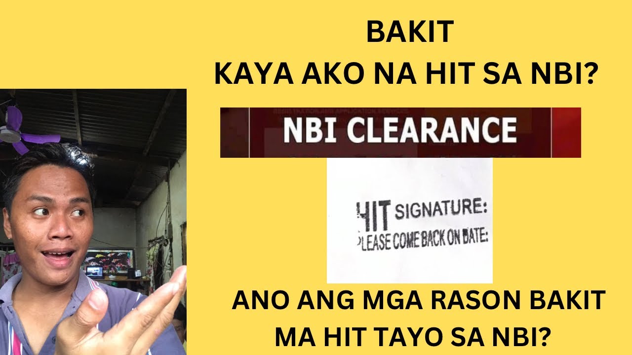 NA HIT AKO SA NBI ! | ANO BA ANG MGA RASON BAKIT MA HIT TAYO SA NBI ...