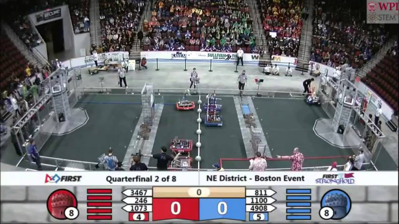 FRC 2016 Stronghold - NE Boston Quarter Final 2 Match 1 Part 1 - YouTube