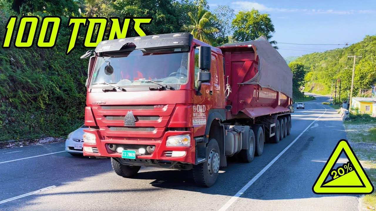 Chinese Truck Pulling 100+TONS Up Steep Hill !! - YouTube