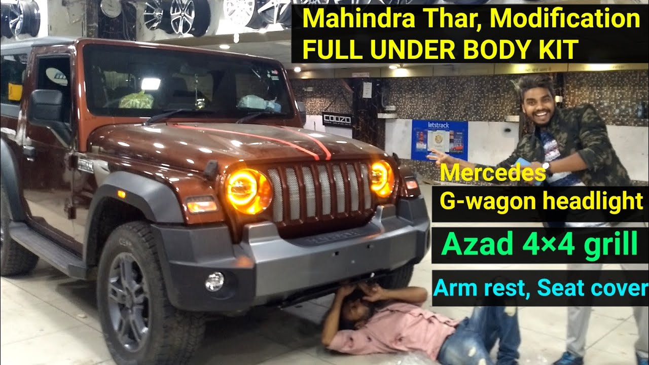 Modification on Mahindra Thar | under body kit | Mercedes G-wagon ...