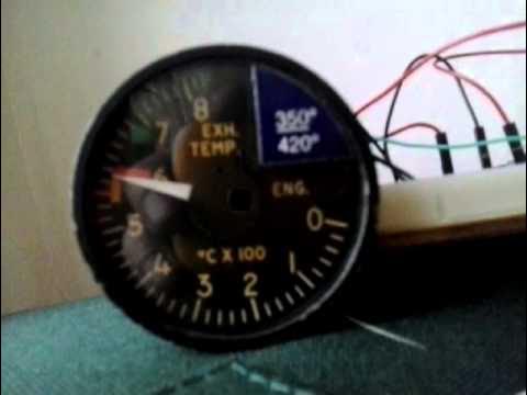 DC-9 instruments via Arduino: EGT - full scale test - YouTube