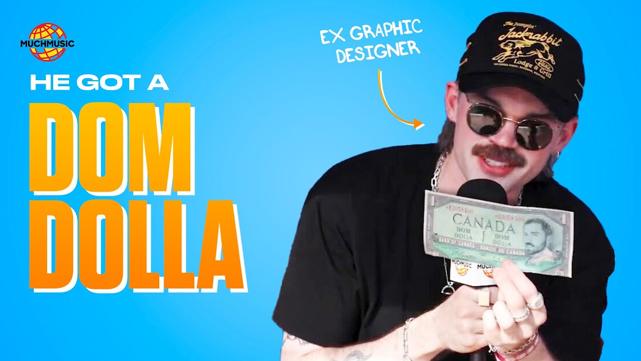 DOM DOLLA TALKS DOLLAS, GRAPHIC DESIGN, & FESTIVAL WARMUPS | MUCHMUSIC ...