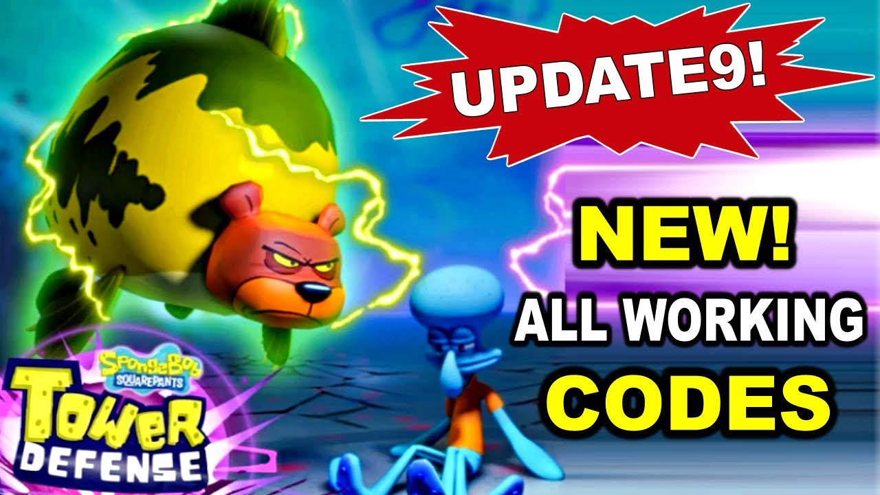 *NEW* ALL WORKING SPONGEBOB TOWER DEFENSE UPDATE 9 CODES IN ROBLOX ...