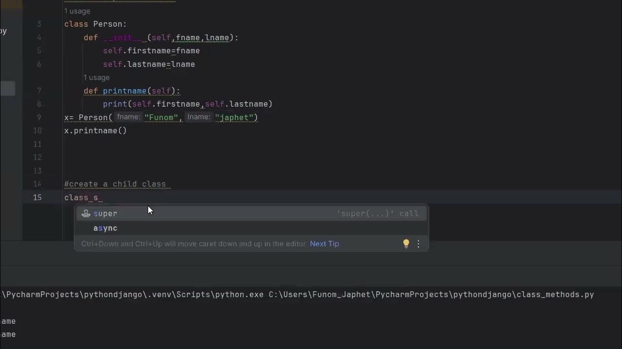 Python Class Continuation - YouTube