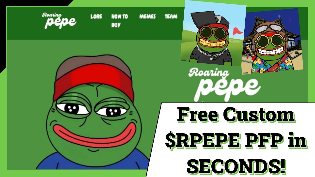 Make Your Free Custom $RPEPE PFP in SECONDS! - YouTube