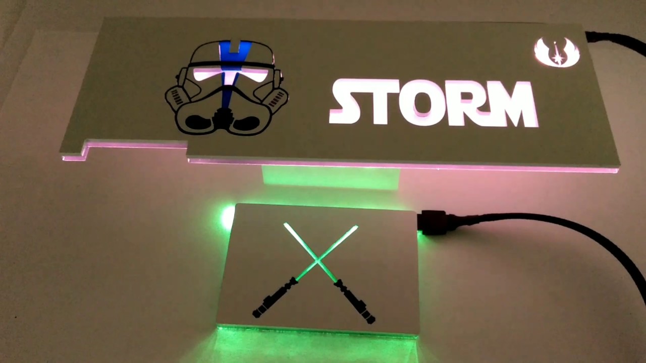 Starwars themed GPU backplate and Lightsaber SSD cover - YouTube