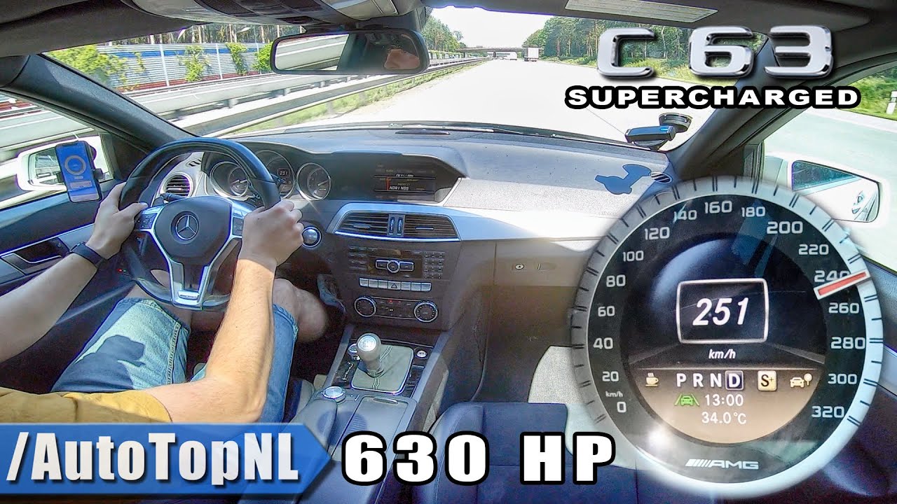 630HP C63 AMG SUPERCHARGED Elmerhaus on AUTOBAHN by AutoTopNL - YouTube