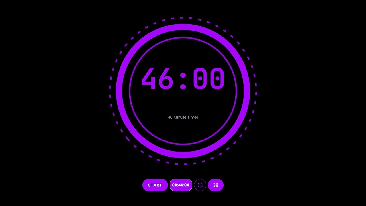 46 Minute Timer - Traditional Clock - YouTube