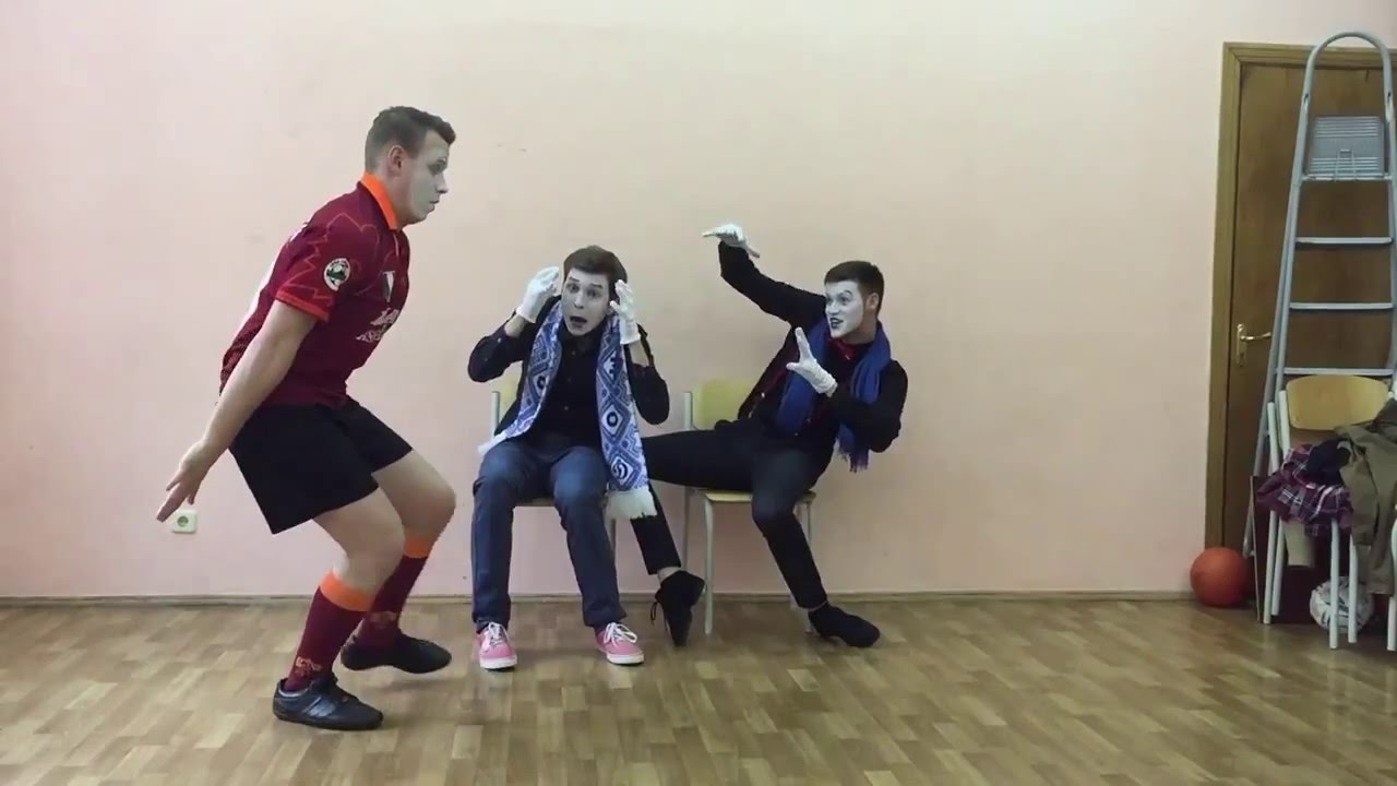 Mime comic football soccer promo video Мимы футбол - YouTube