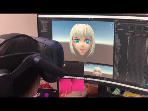 Vive eye and lip tracking recording test in Unity play mode - YouTube
