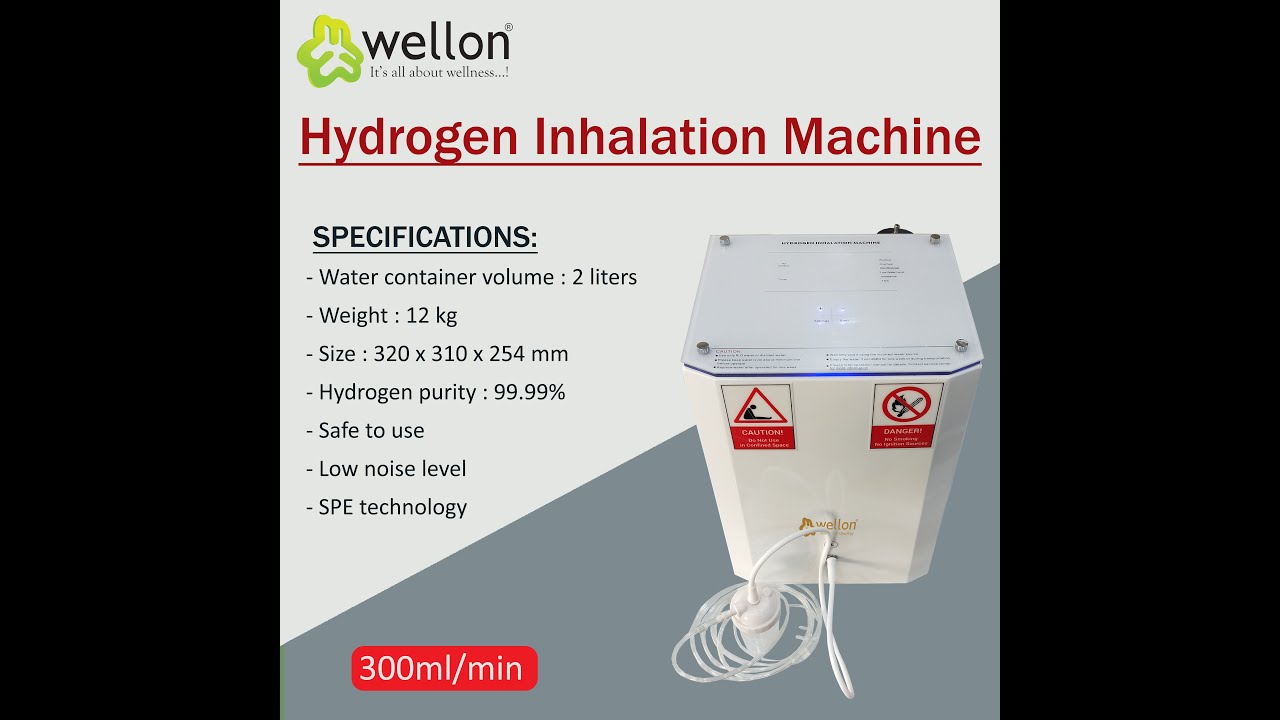 Wellon Hydrogen Inhalation Machine 300 ml/min - YouTube