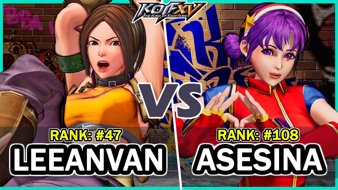 KOF XV 🔥 Leeanvan (Kula/Whip/B.Jenet) vs Shermie Asesina (Athena/Leona ...