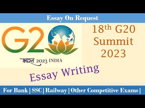 Essay writing in English on the 18th G20 Summit 2023| Spider diagram ...