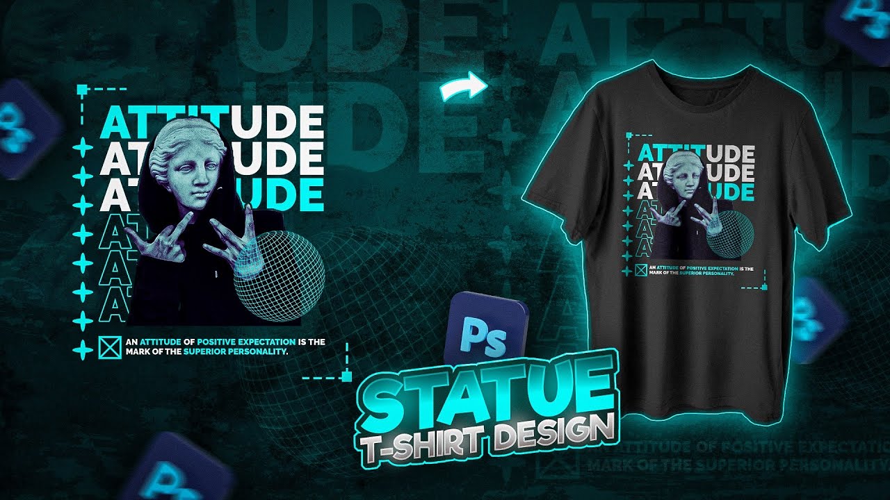 Statue Streetwear Design in Photoshop || Vaporwave Sculptures T-Shirt ...