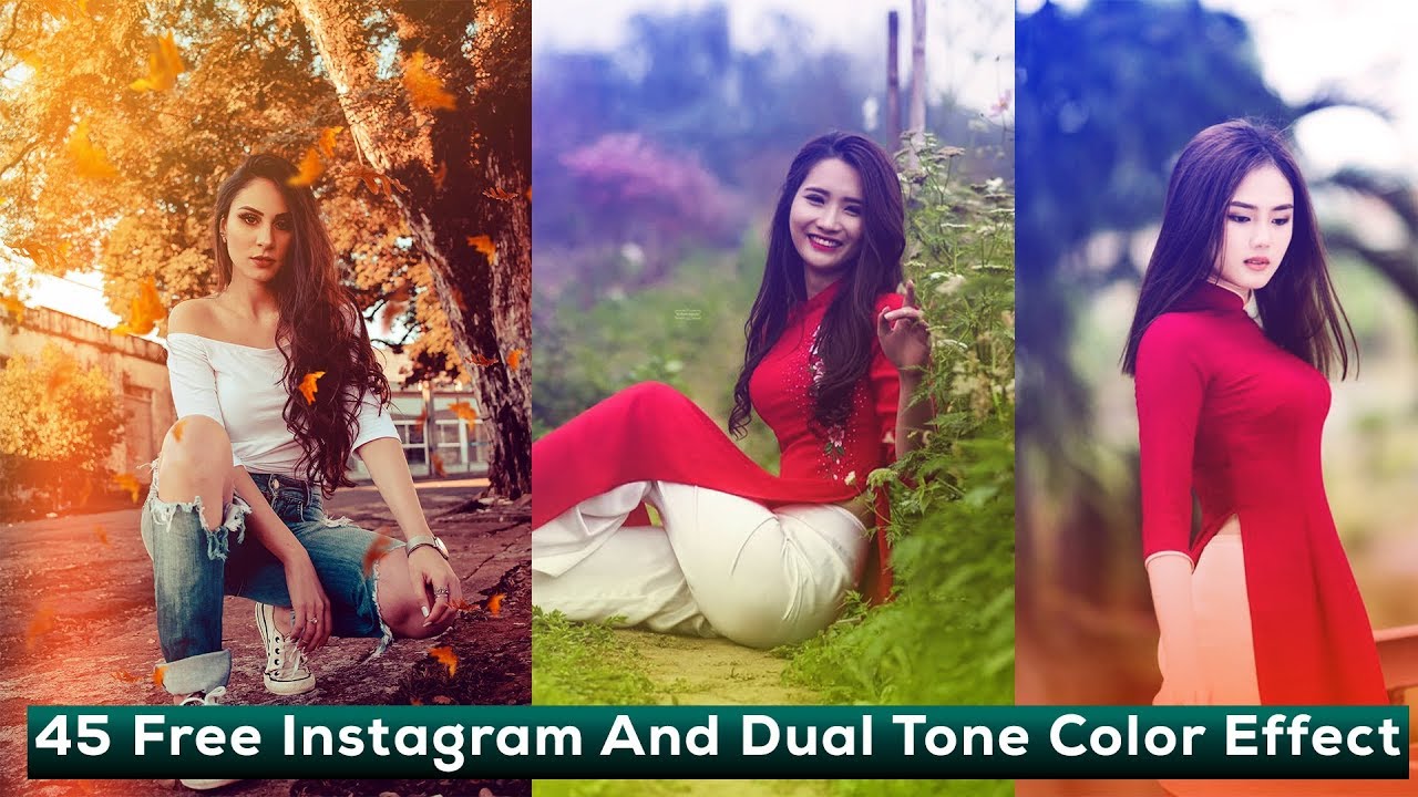 45 Free Instagram Color Effect Photoshop Actions - YouTube
