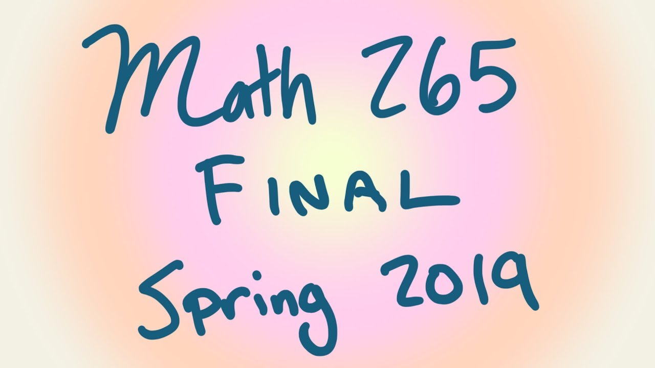 Calculus 3, Final review - YouTube