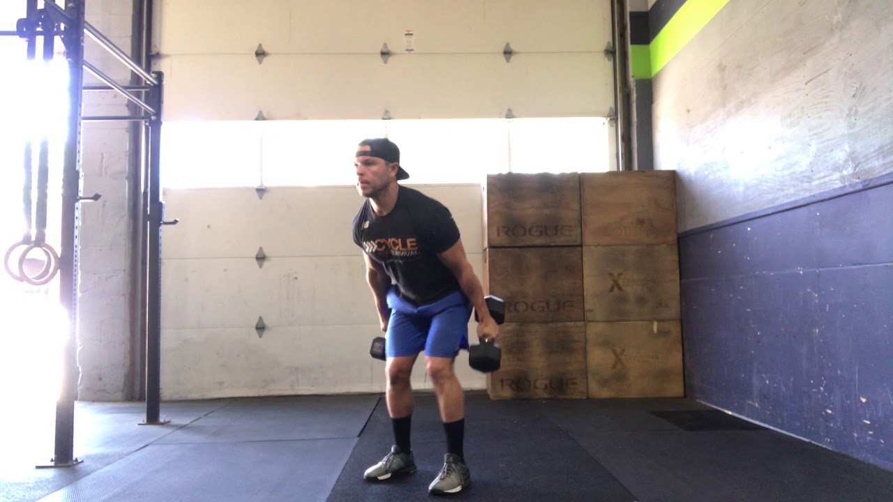 DB Hang Power Clean + Push Press - YouTube