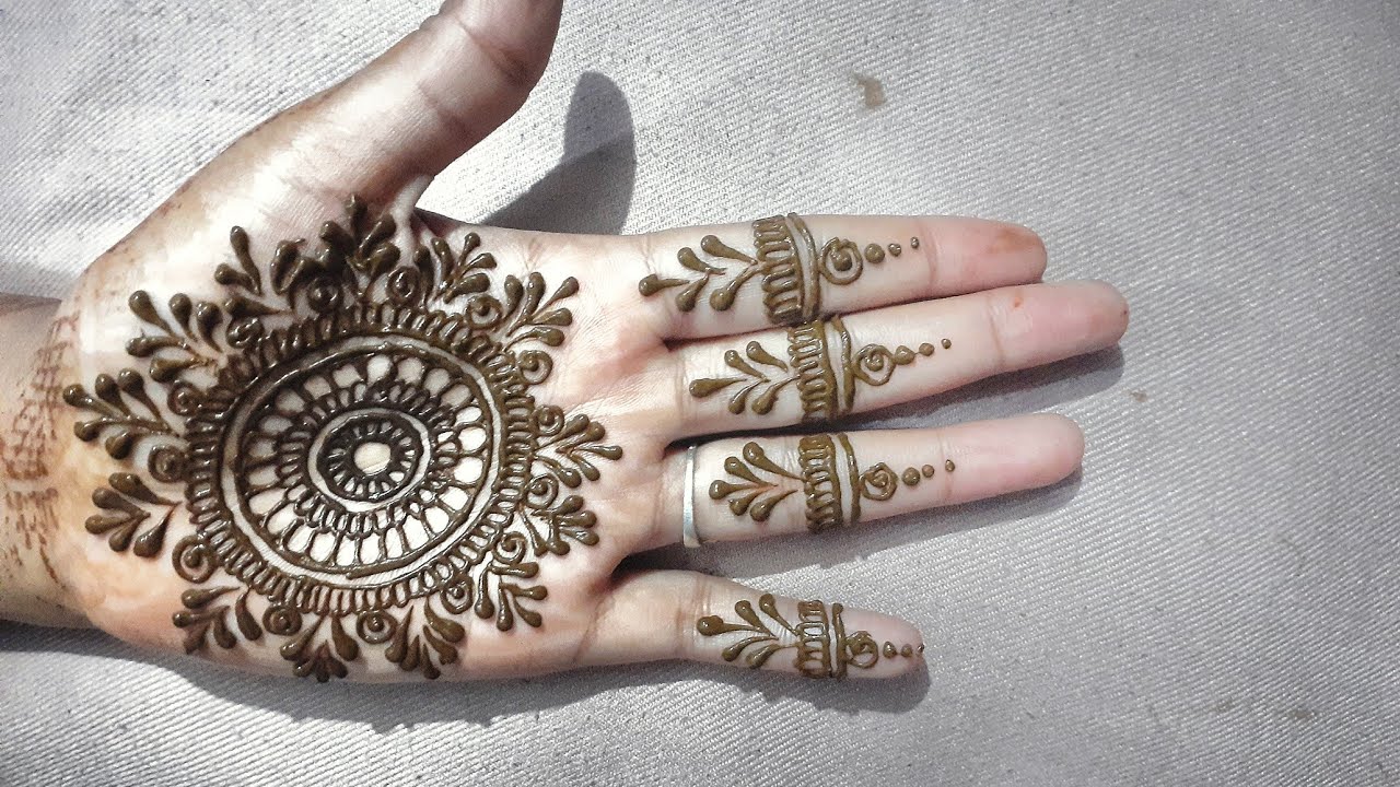 New Heena Mehndi design || Front hand Mehndi | Flower 💐 Mehndi || - YouTube