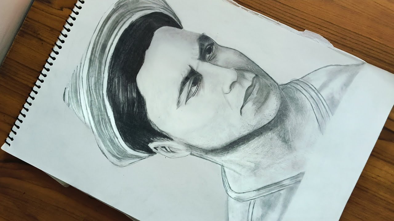 Realistic akshay kumar drawing with graphite pencil - YouTube