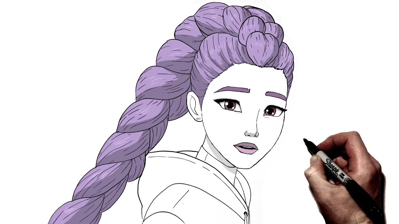 How To Draw Rumi " Free " | Step BY Step | KPop Demon Hunters - YouTube