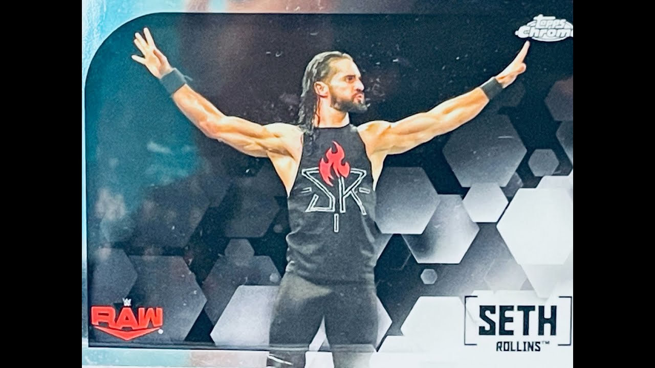 Seth Rollins WWE 2020 Topps Chrome Wrestling card Burn it Down Awesome ...