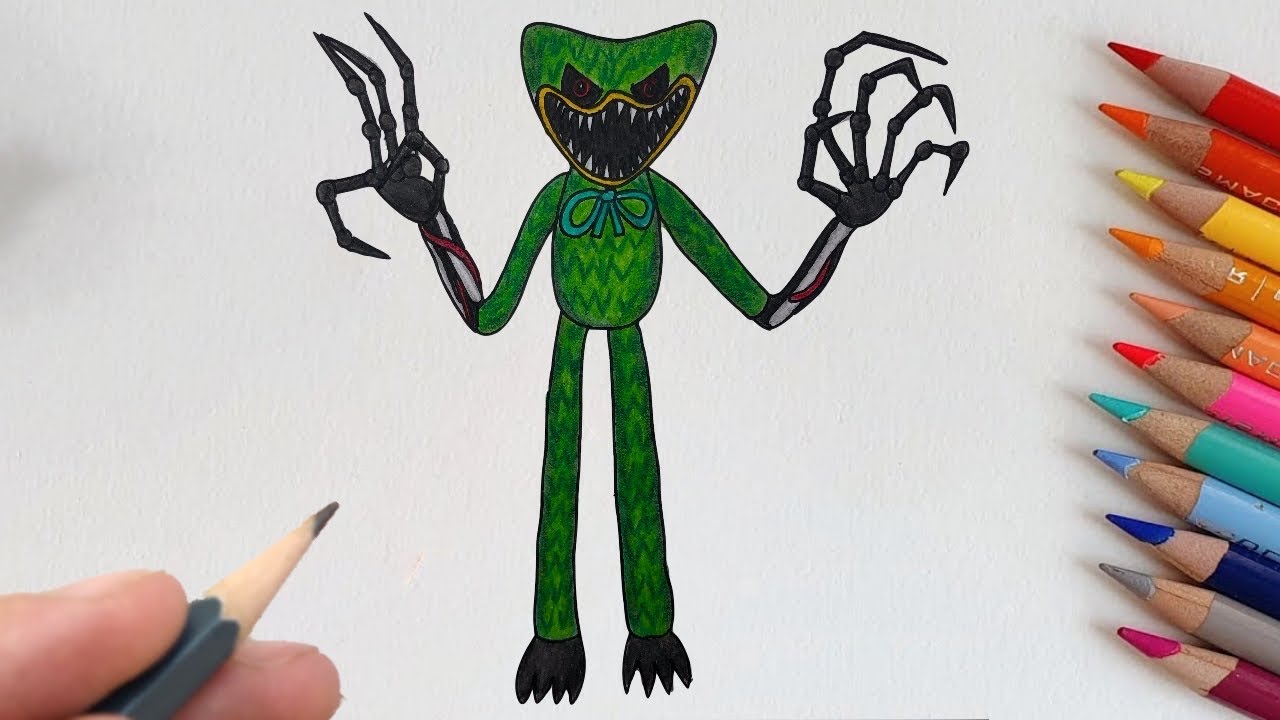 How to draw the Prototype 1006 from poppy playtime chapter 2 - YouTube