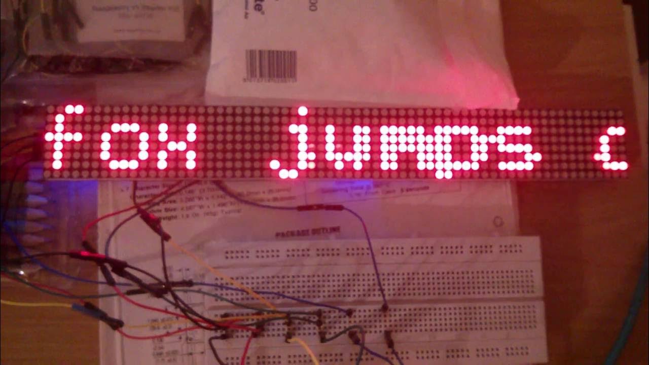 HT1632C 8x32 LED Matrix with Raspberry Pi - YouTube