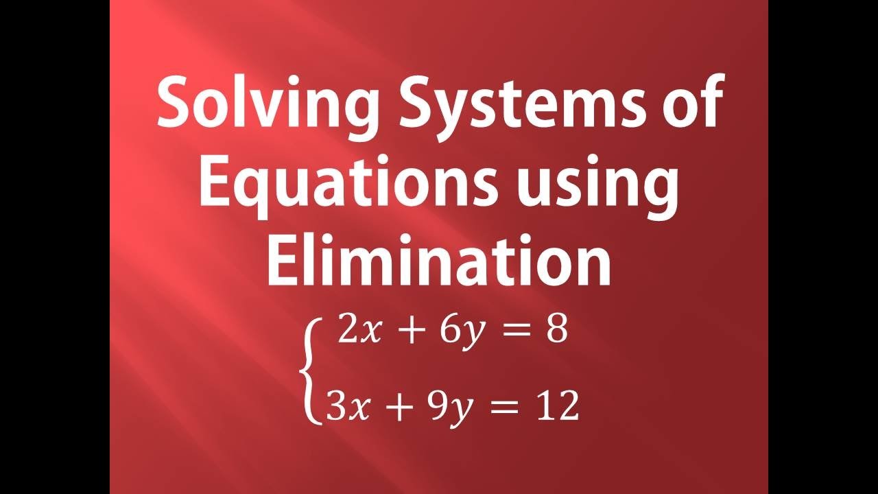 Solving Systems Of Equations Using Elimination By Addition 2x 6y 8 3x solving-systems-of-equations-using-elimination-by-addition-2x-6y-8-3x