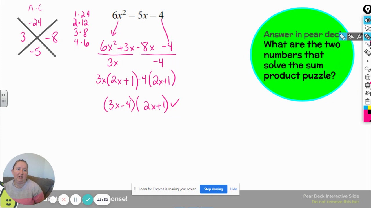 Factoring Trinomials When A Is Greater Than 1 YouTube Factoring Trinomials When A Is Greater Than 1 YouTube