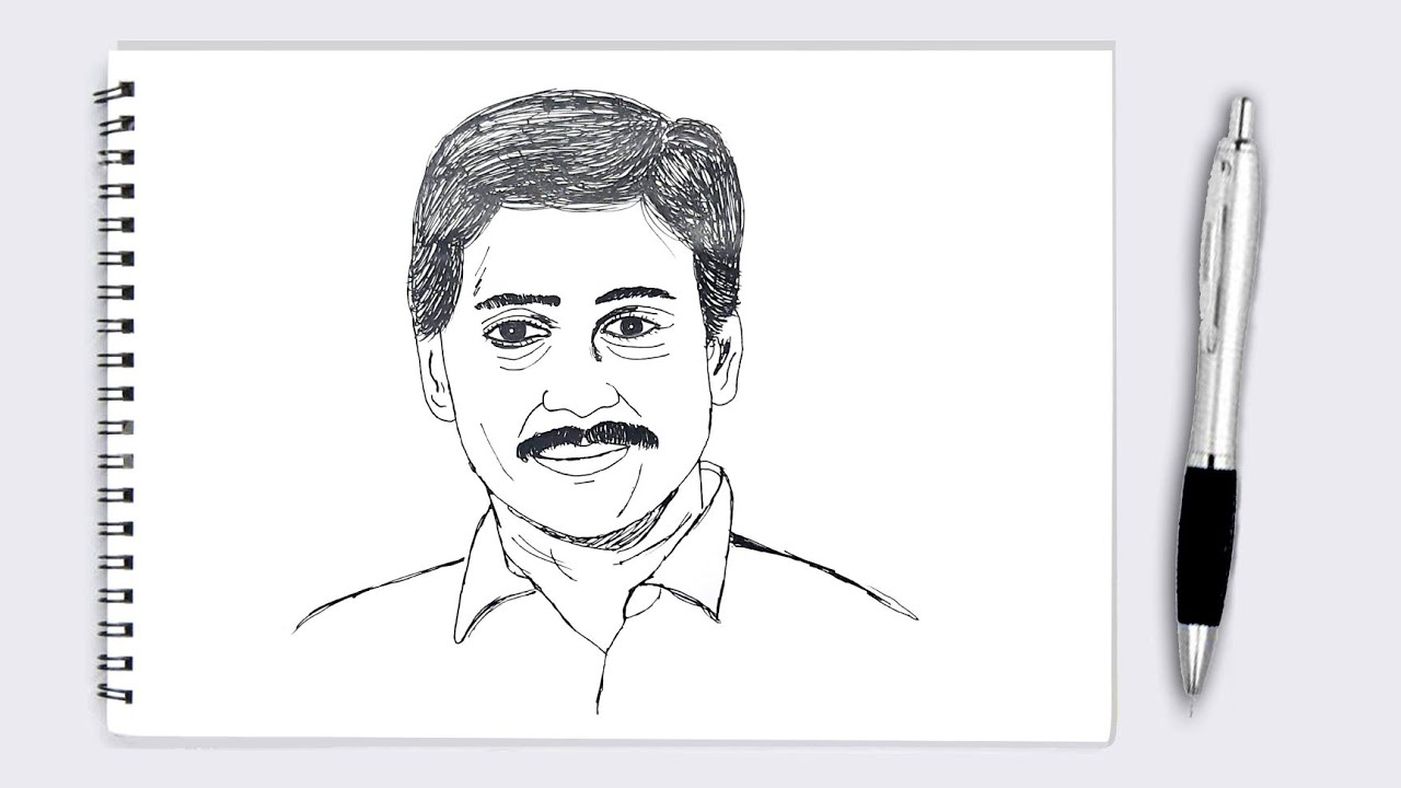 Ys jagan drawing/Y. S. Jaganmohan Reddy drawing/Y. S. Jaganmohan Reddy ...