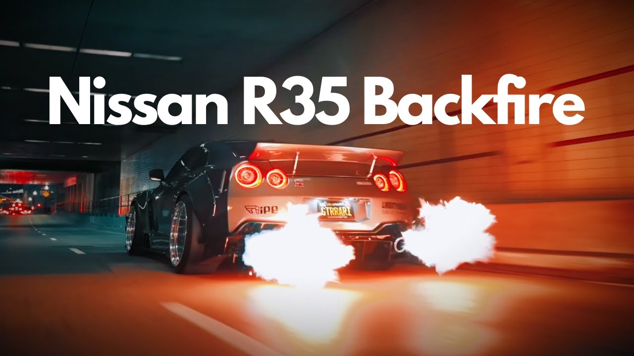Nissan R35 GTR Backfire Edit 4K - YouTube