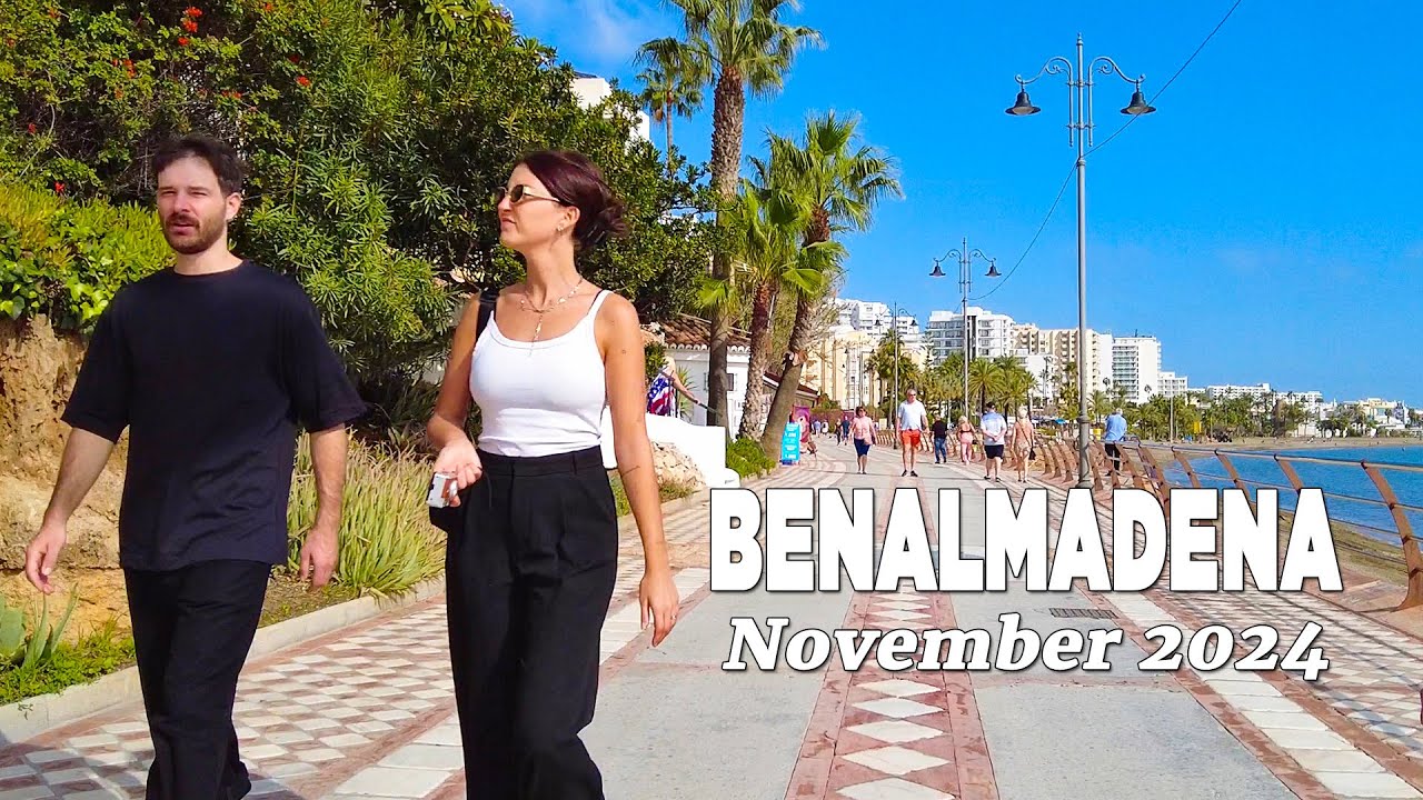 Benalmadena Spain Beach Promenade Walk Malaga Costa del Sol November ...