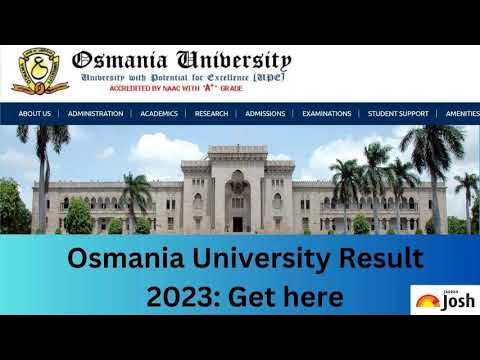 Osmania University B.Sc, B.A., B.Com, Result 2023 OUT on osmania.ac.in ...
