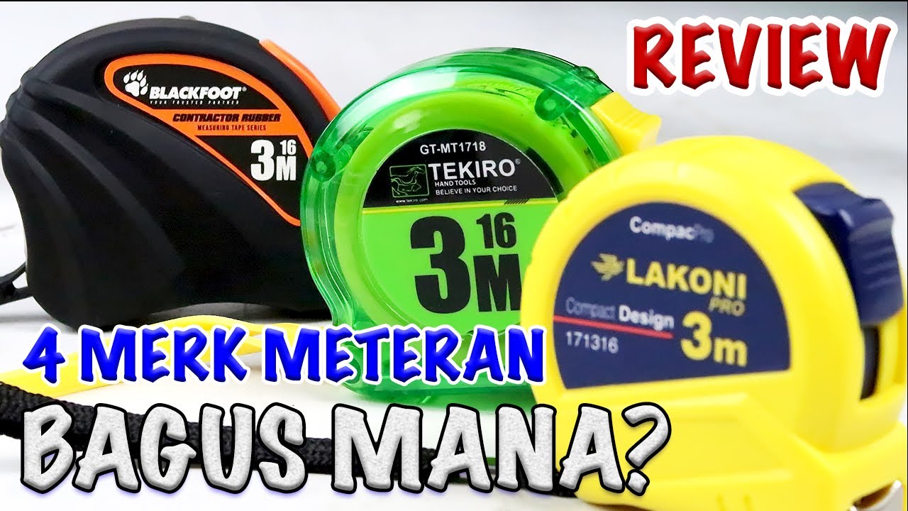 Review 4 merk meteran: Blackfoot, Lakoni Pro, Stanley dan Tekiro - YouTube