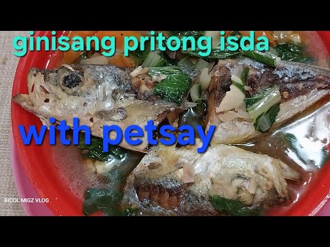 GINISANG PRITONG ISDA WITH PETSAY YUMMY ULAM HOW TO COOK [ BICOL MIGZ ...