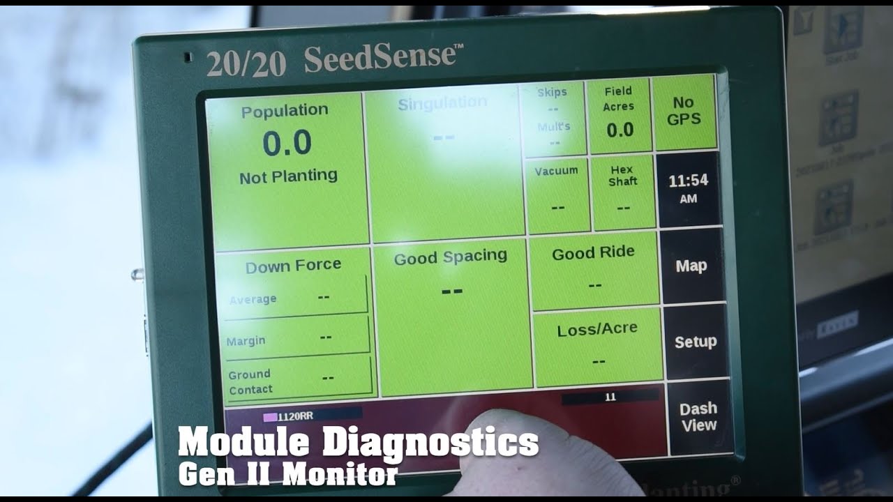Precision Planting 20/20 Gen 2 Monitor - Module Diagnostics - YouTube