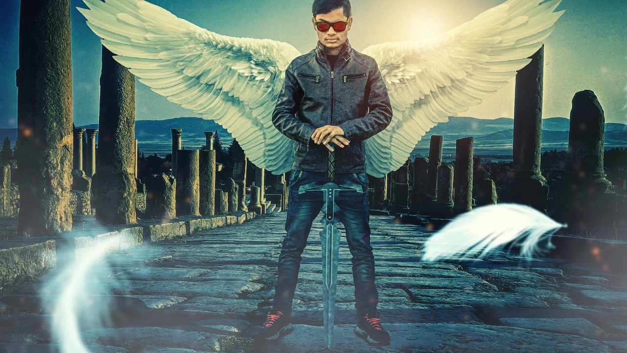 photoshop manipulation tutorial- photoshop photo editing (feather ...