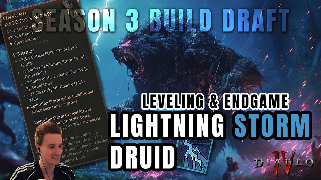 LEVELING + ENDGAME Lightning Storm S-Tier! Druid Build Guide for Season ...