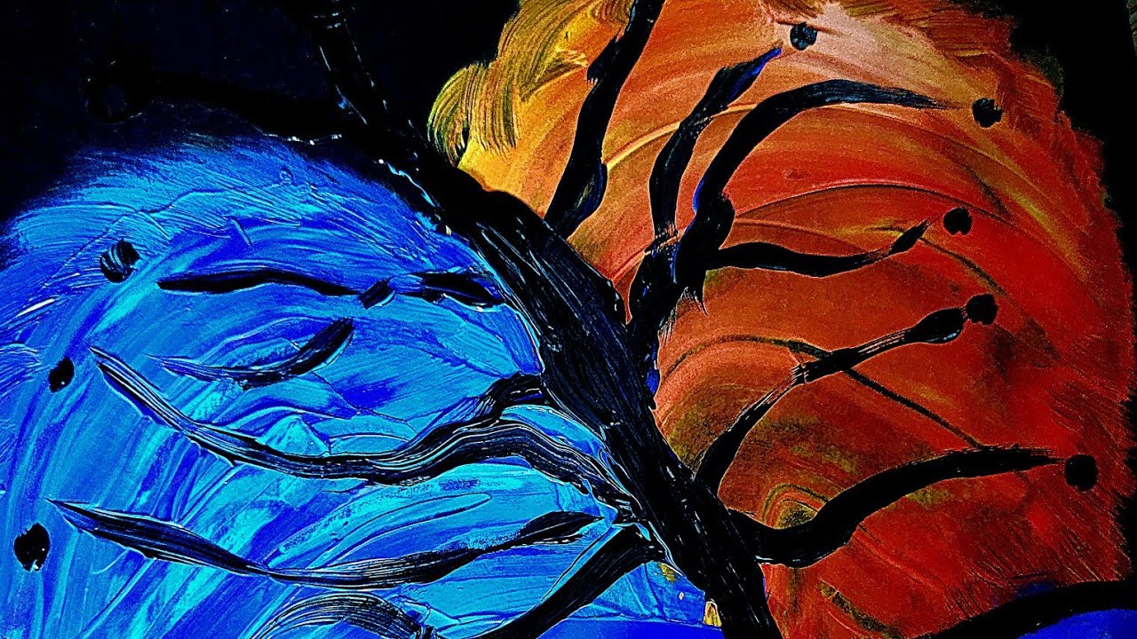 Butterfly Acryl Drawing | ~ Macavity - YouTube