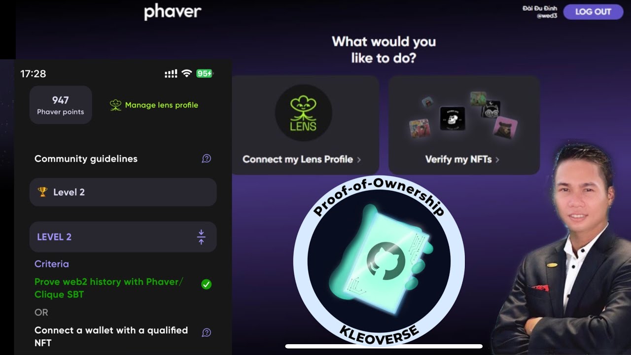 [Phaver Update] Xác Minh LV2 trên ứng dụng Phaver, nền tảng thuộc hệ sinh thái Lens Protocol ...