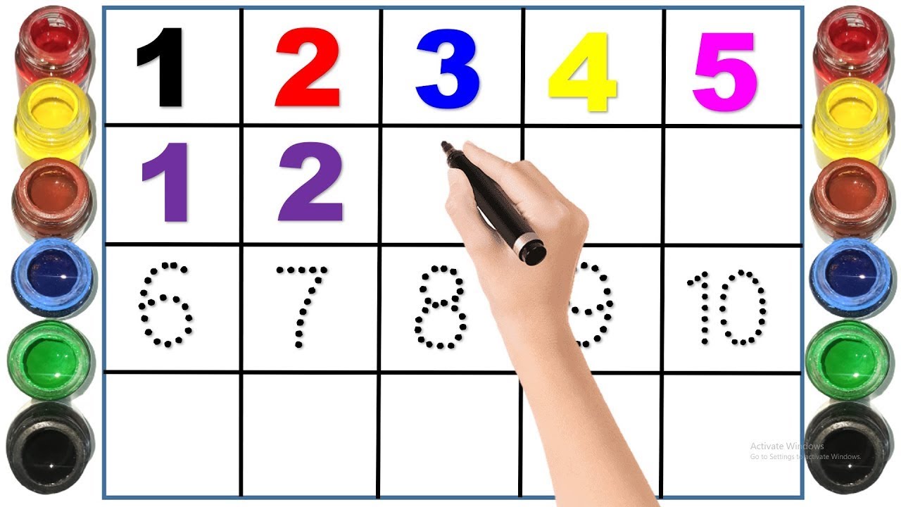 learning numbers,one two three four,counting numbers for kids,123 ...