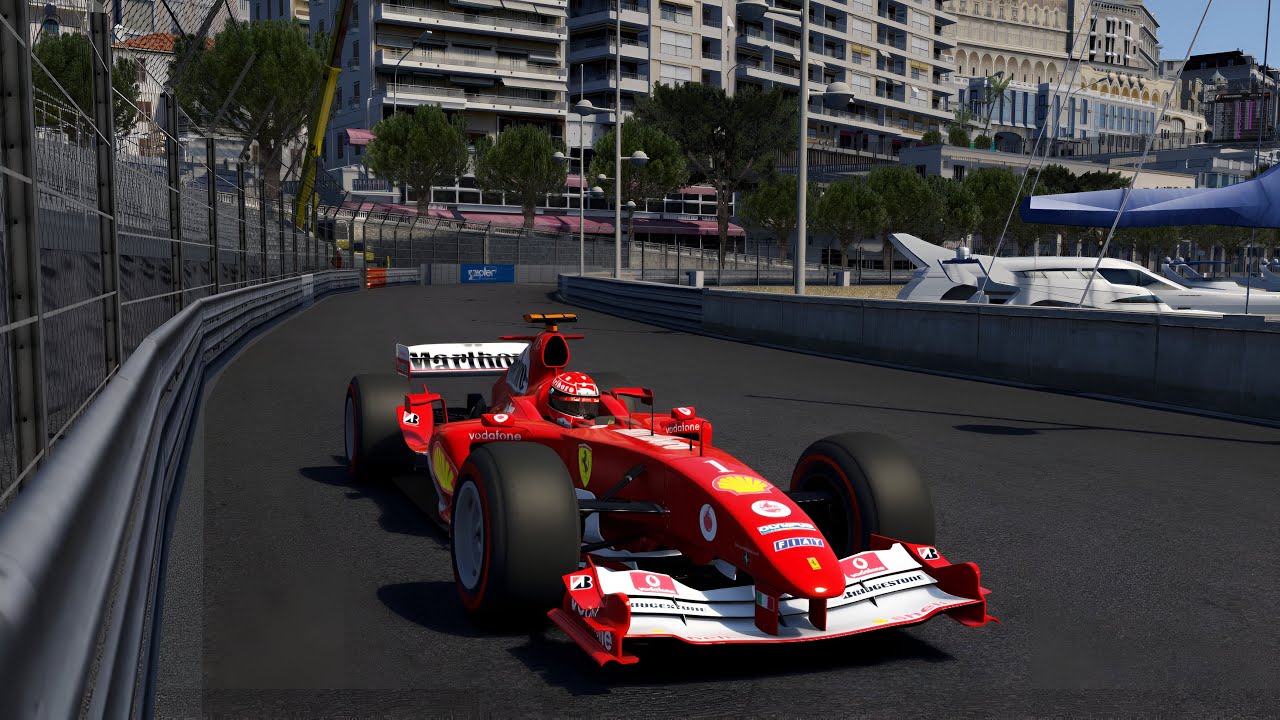 Ferrari F2004 (Slick Tyres) - Monaco 2022 - Assetto Corsa TV Cam - YouTube