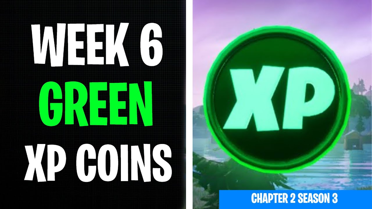 All 4 Green XP Coins Locations Week 6 - Secret XP Coins Fortnite ...